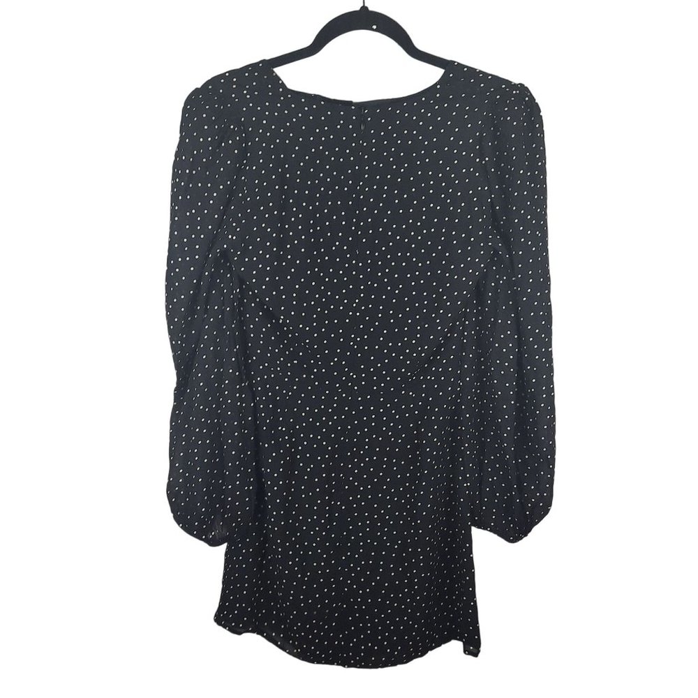 Reformation Terri Black Polka Dot Selene Mini Dress - Gem